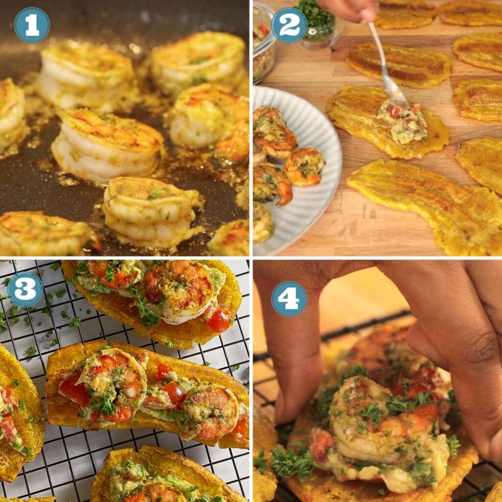 Tostones With Fried Shrimp - A Flavorful Appetizer