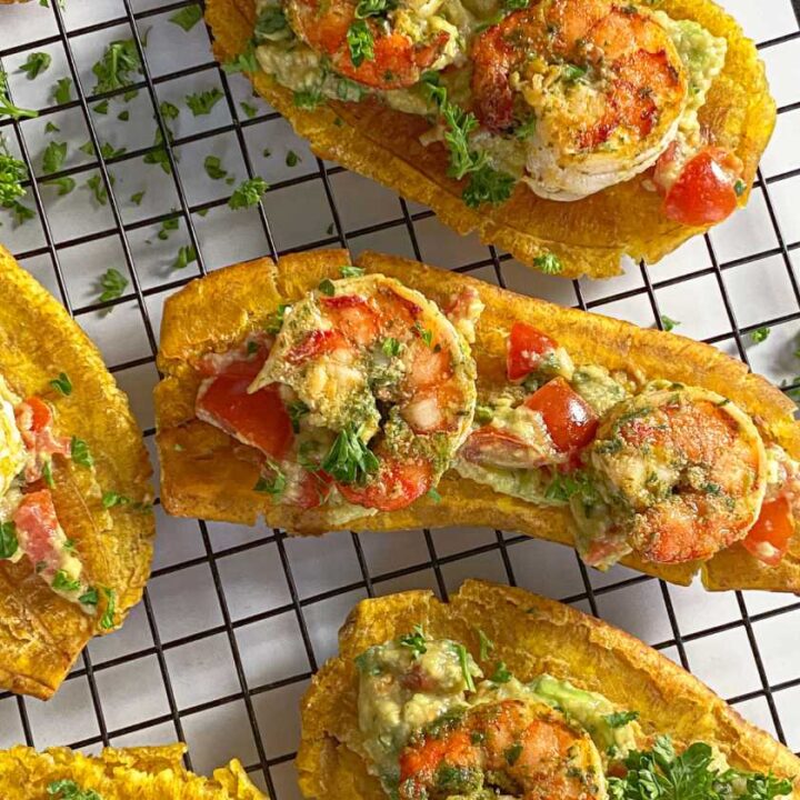 Tostones With Fried Shrimp - A Flavorful Appetizer