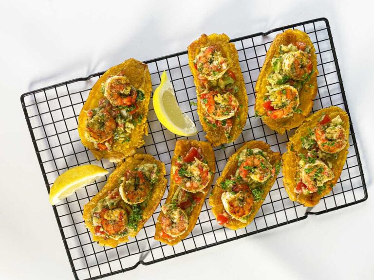 Tostones With Fried Shrimp - A Flavorful Appetizer