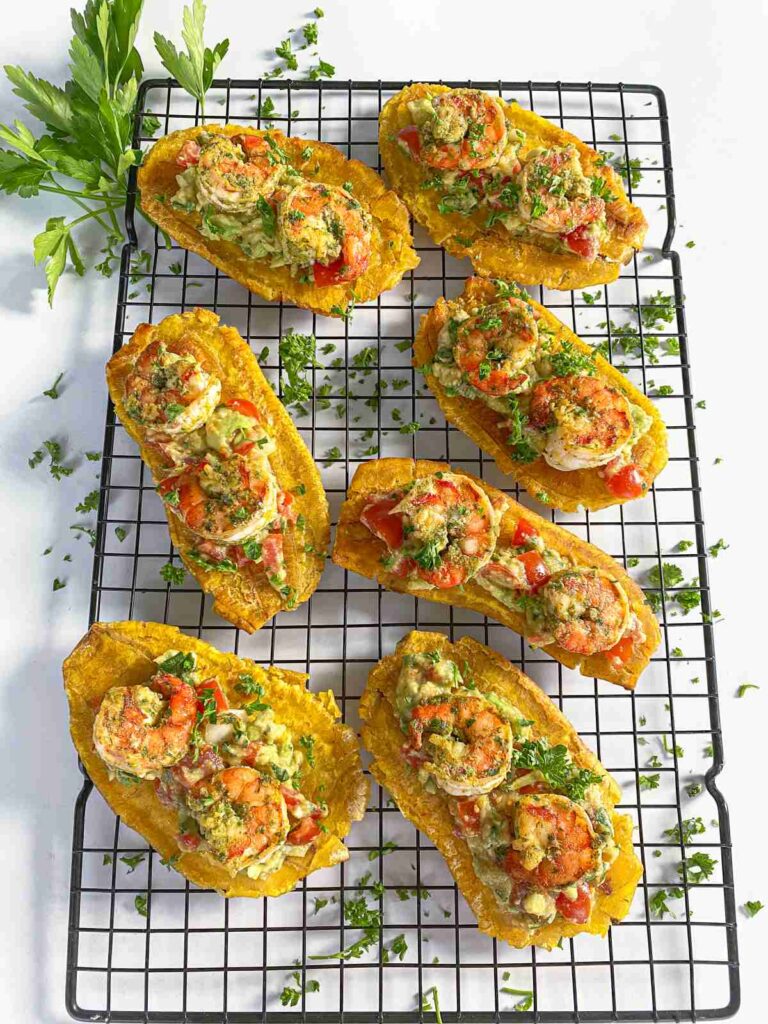 Tostones With Fried Shrimp - A Flavorful Appetizer