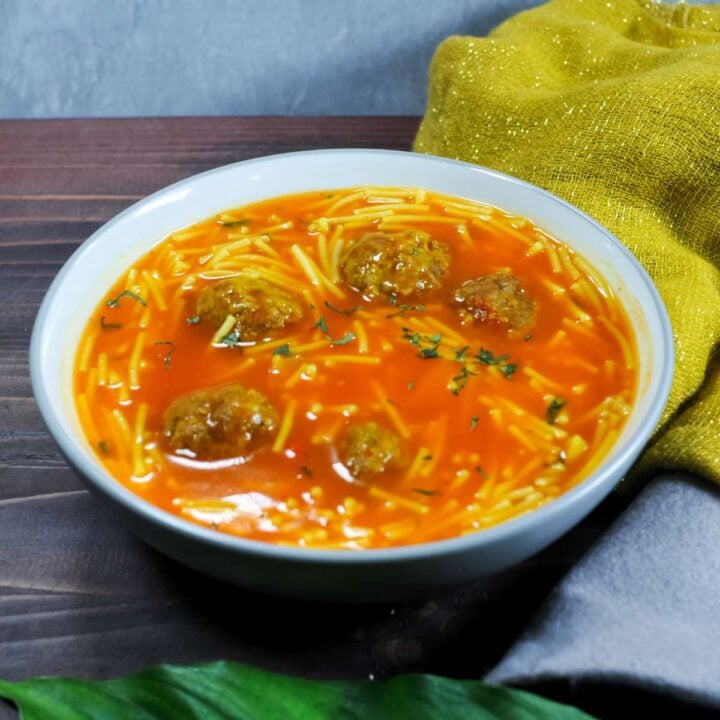 Sopa De Albondigas Con Fideo - Authentic Mexican Meatball Soup