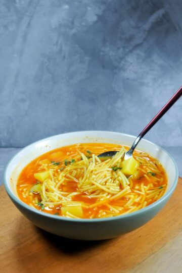 Sopa De Fideo Con Papas - An Easy Mexican Potato Noodle Soup