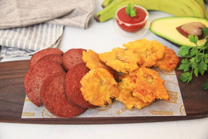 Dominican Fried Salami With Tostones - An Authentic Easy Recipe