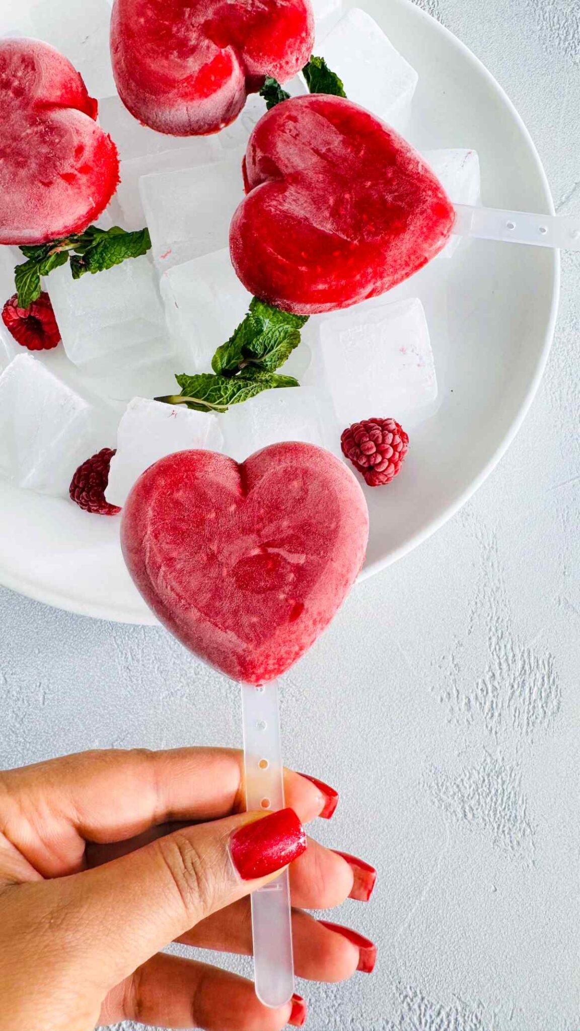 Creamy Raspberry Popsicles
