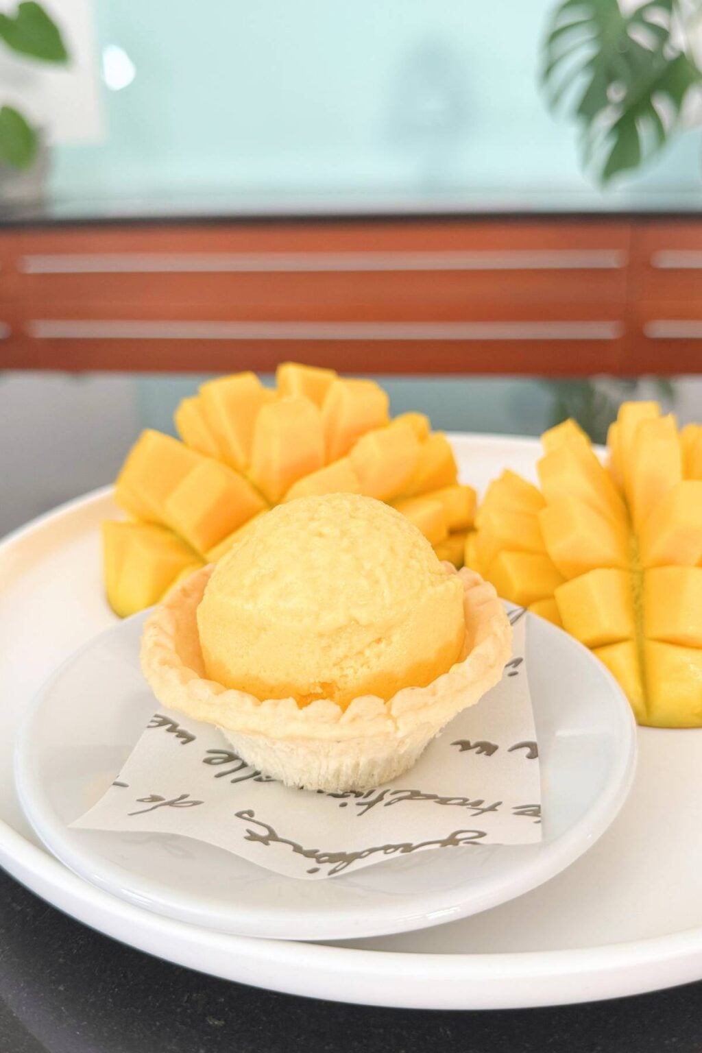 Easy Mango Frozen Yogurt (Ice Cream Maker Recipe)