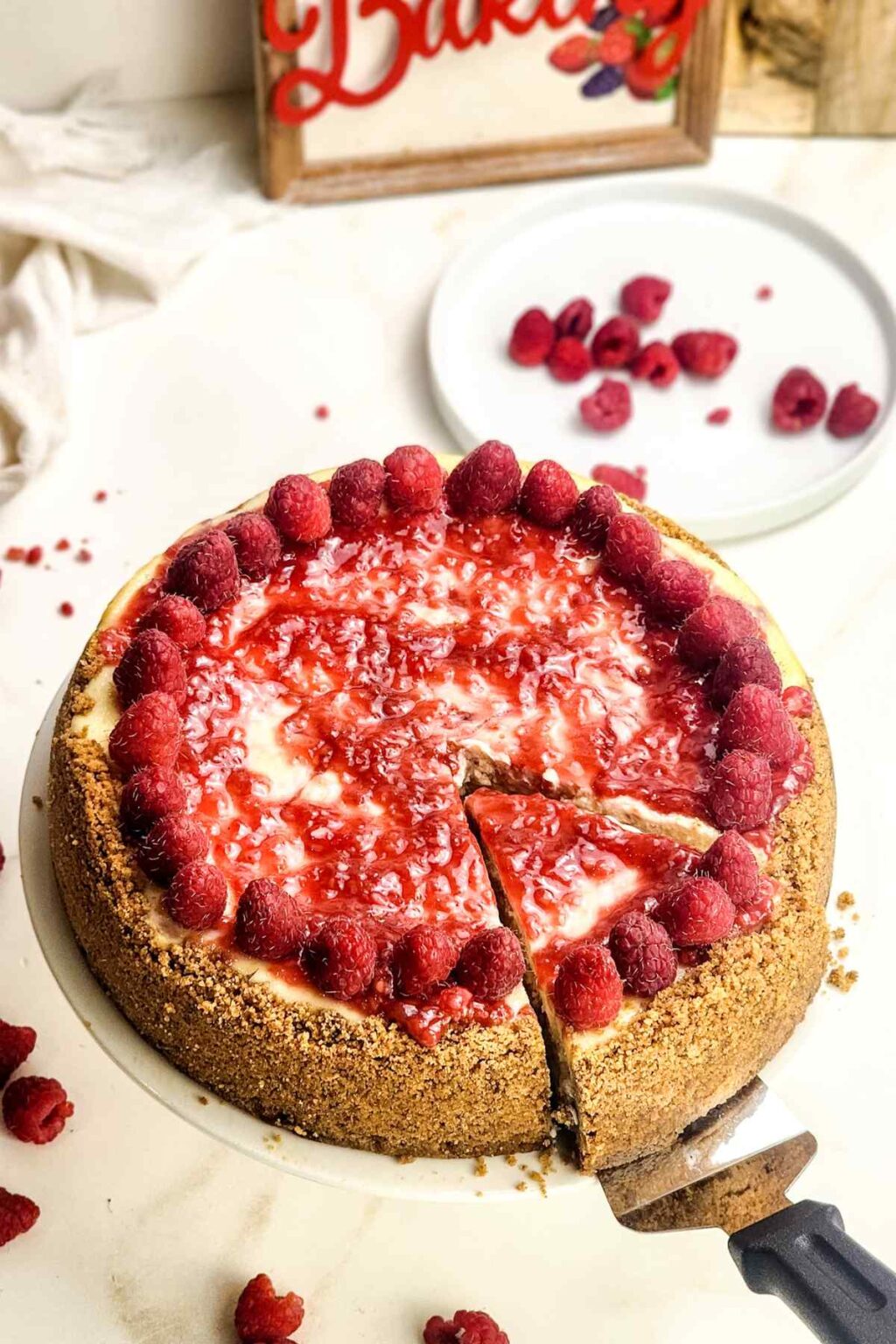 Raspberry Cheesecake Made Easy - Keesha's Kitchen